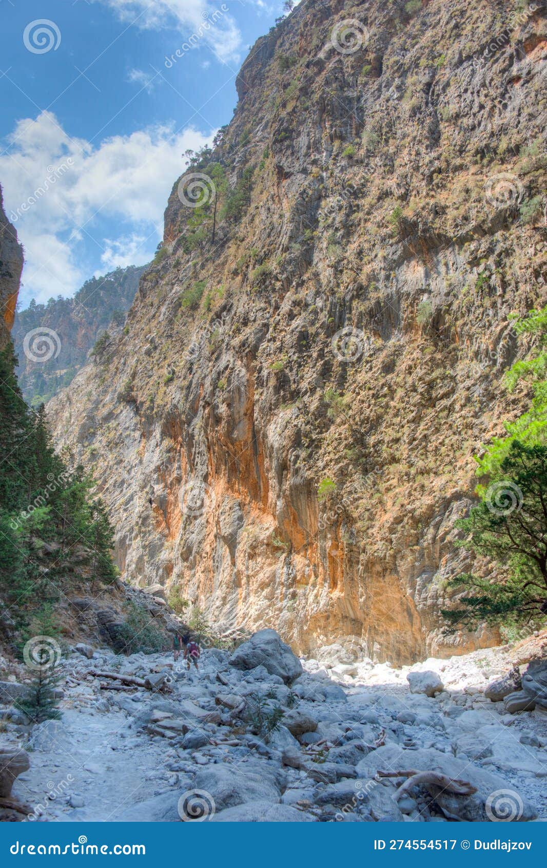 Samaria Gorge at Greek Island Crete Stock Image - Image of passage ...