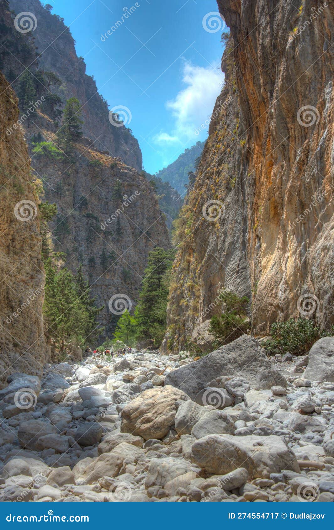 Samaria Gorge at Greek Island Crete Stock Image - Image of pine, ravine ...
