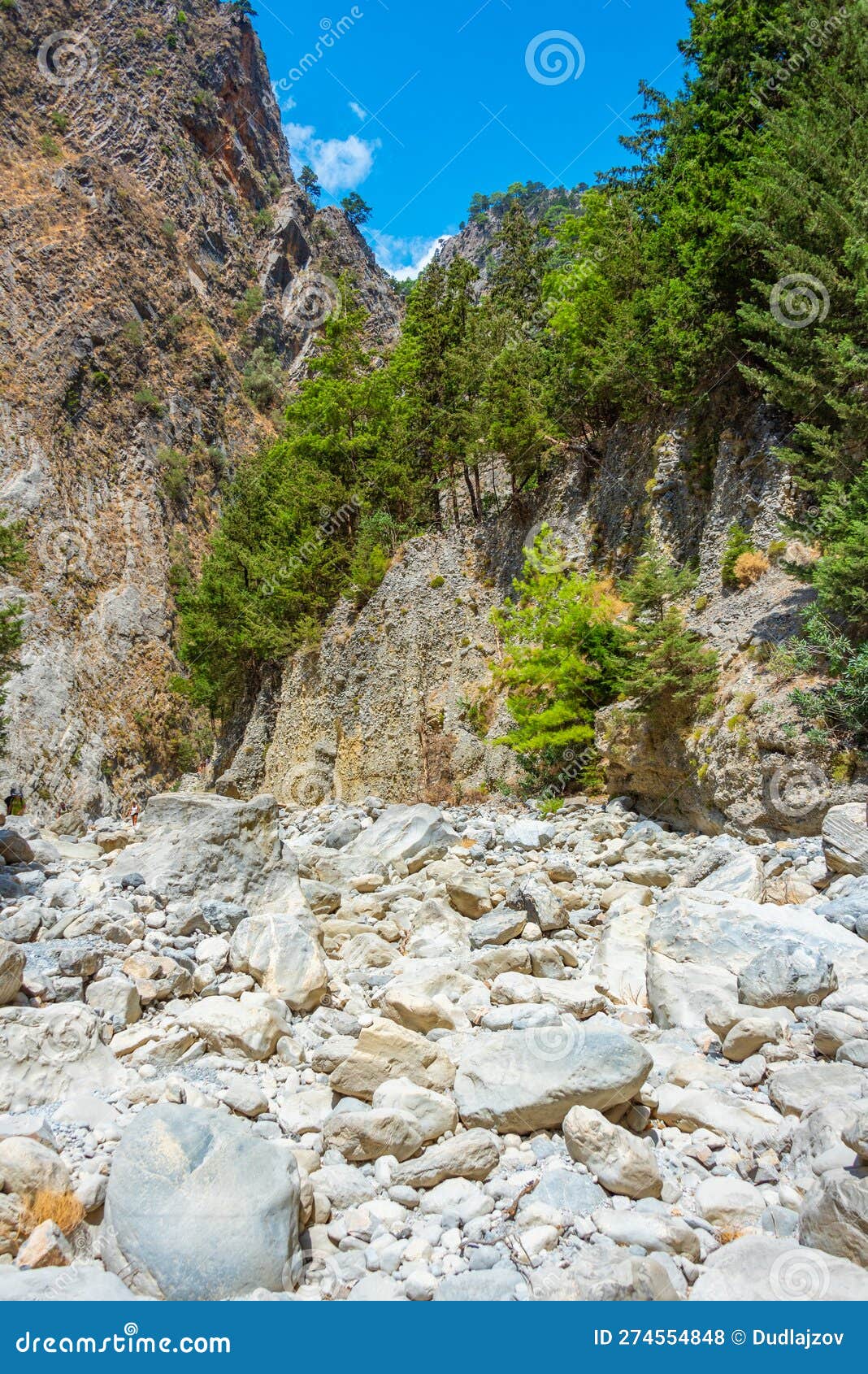 Samaria Gorge at Greek Island Crete Stock Photo - Image of canyon ...