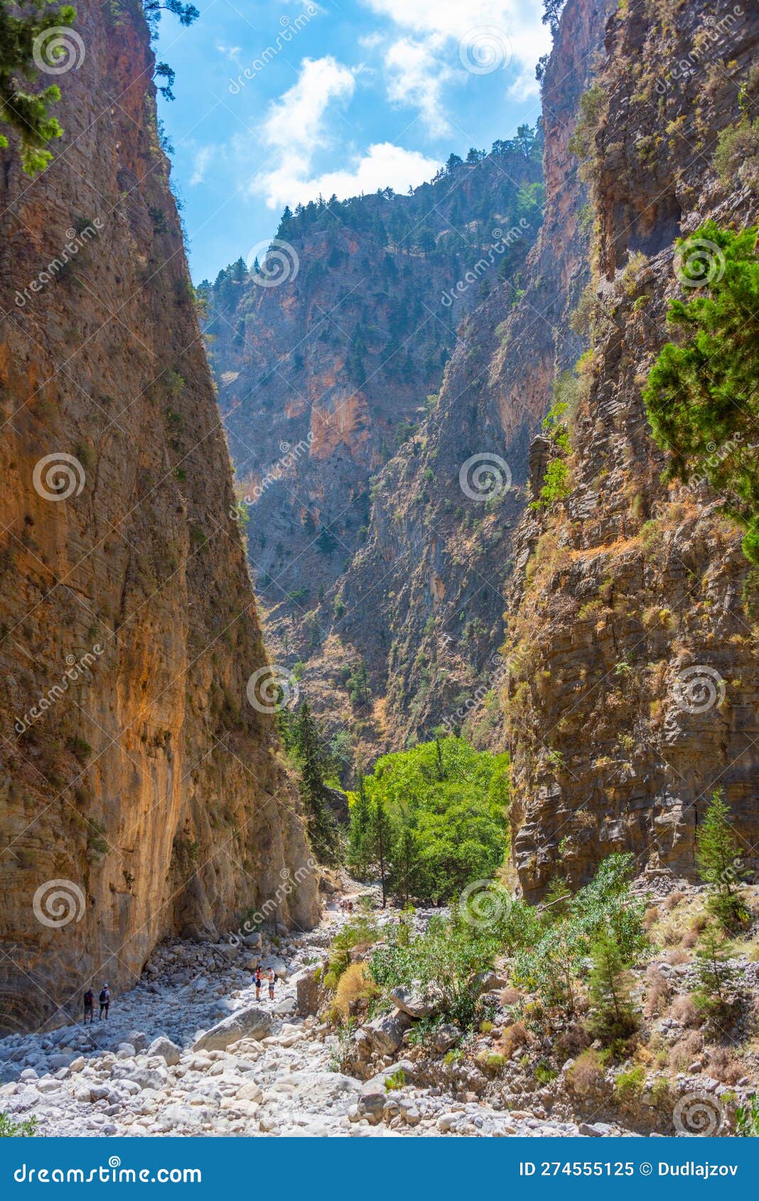 Samaria Gorge at Greek Island Crete Stock Image - Image of holiday ...