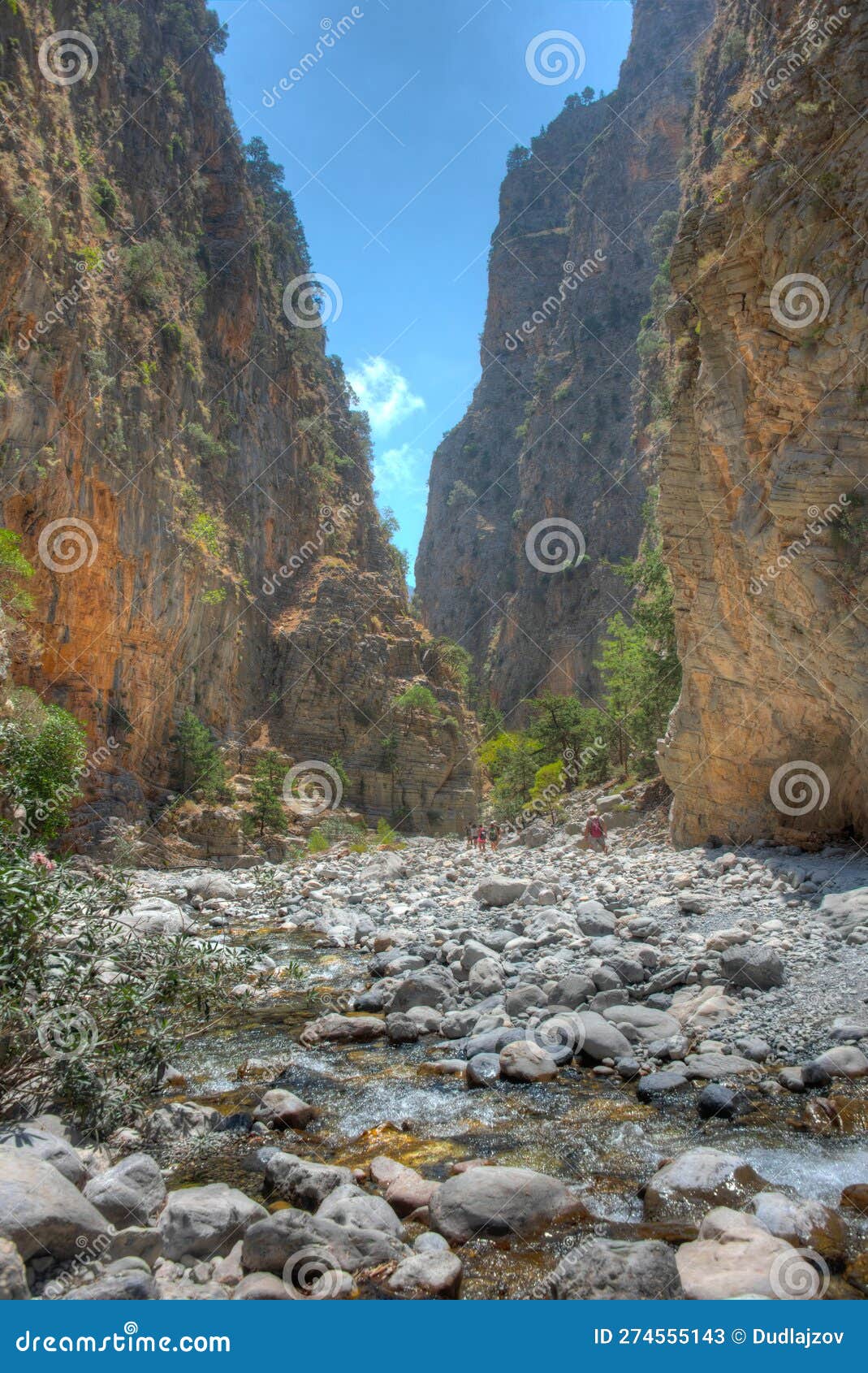 Samaria Gorge at Greek Island Crete Stock Image - Image of mountain ...