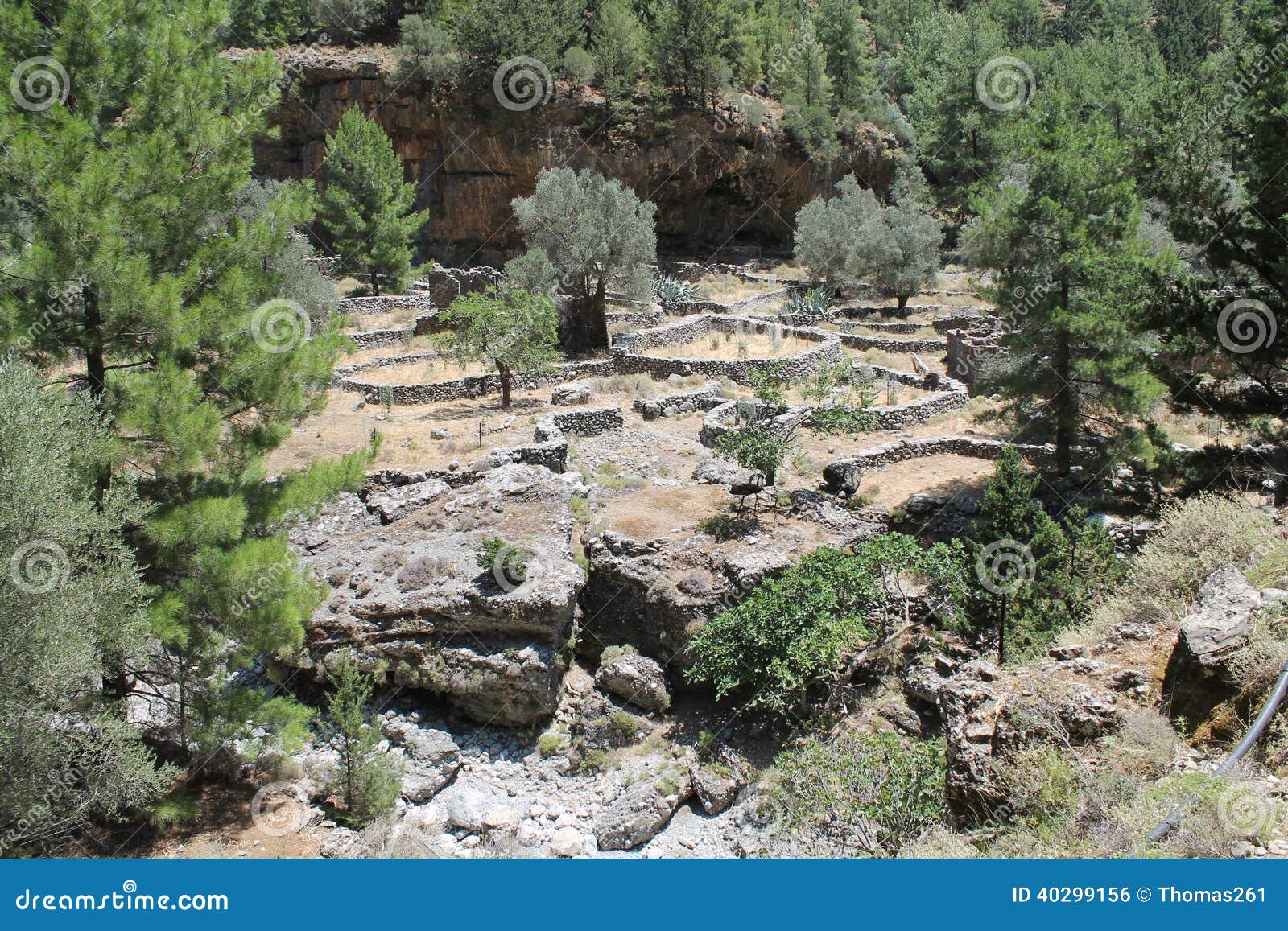 Samaria Village in Samaria Gorge Stock Photo - Image of rural ...