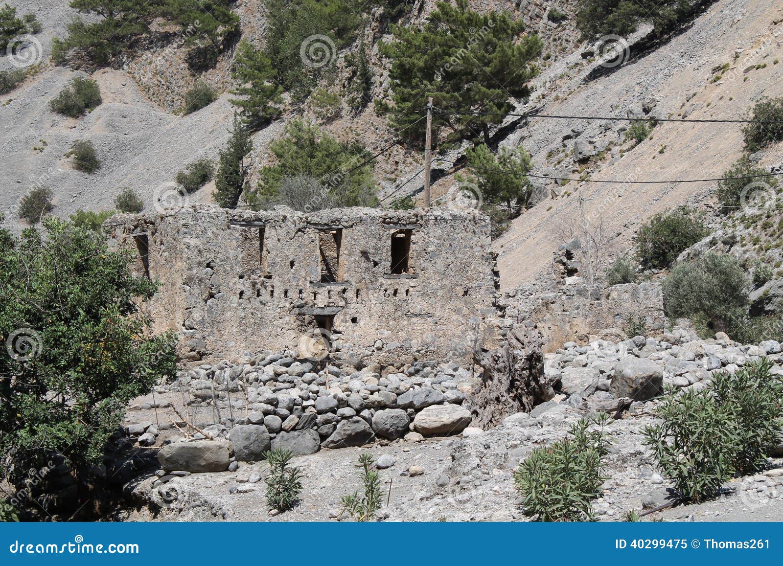 Samaria Village in Samaria Gorge Stock Image - Image of beautiful ...