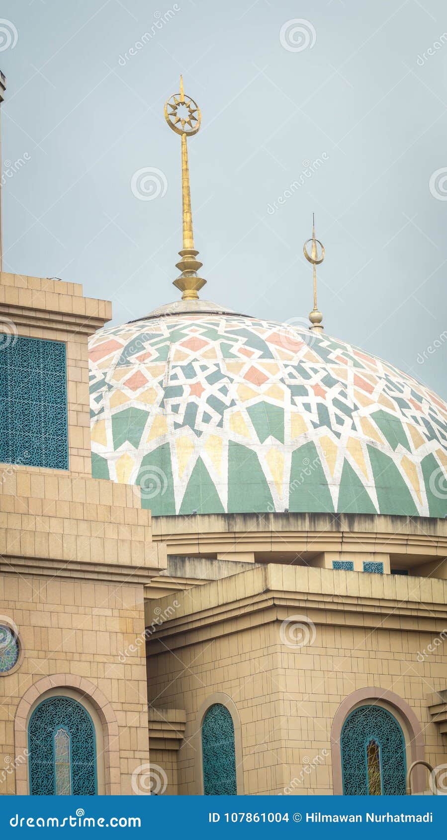 Samarinda Islamic Center Mosque, Indonesia Stock Photo - Image of ...