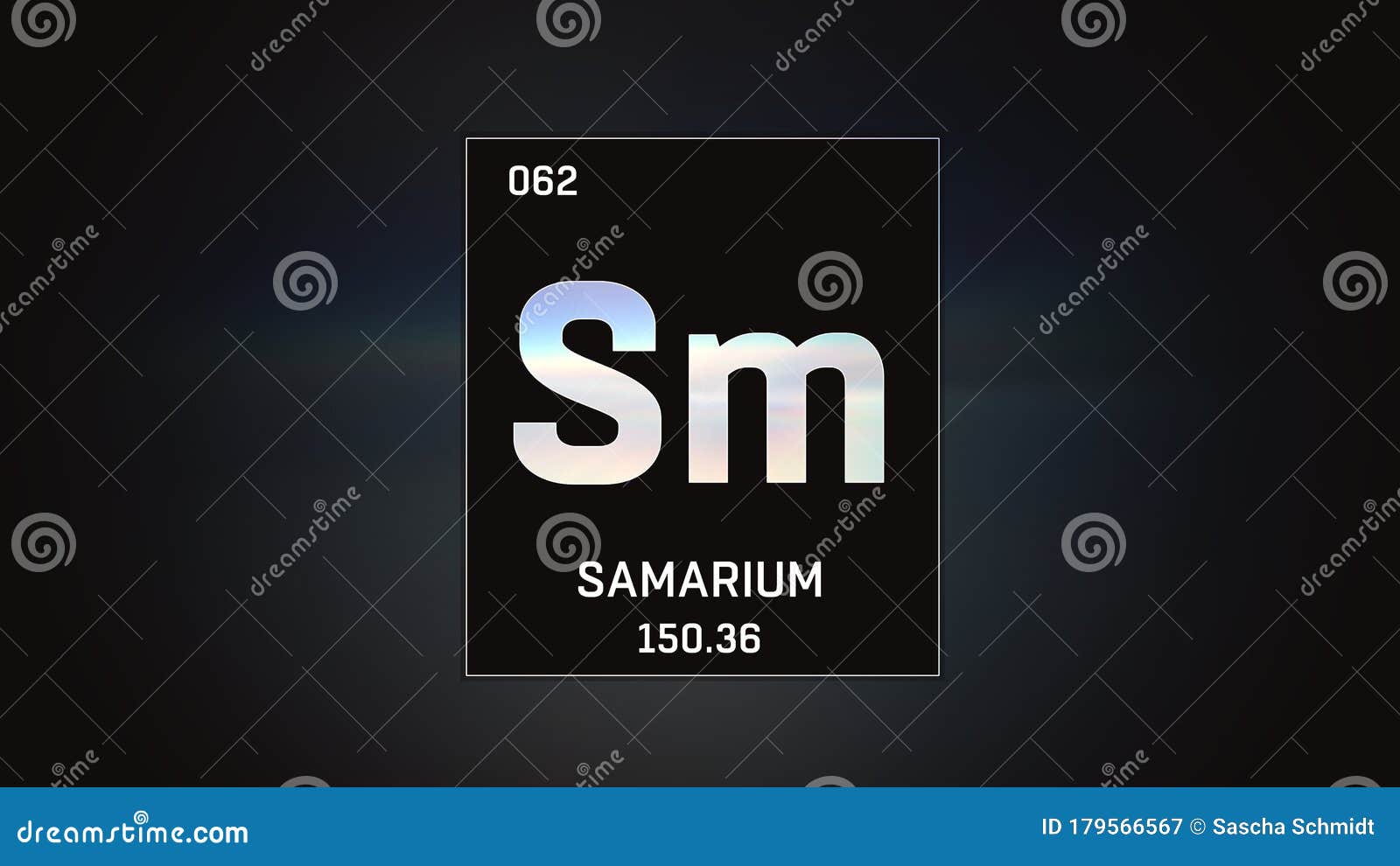 Samarium On Periodic Table Of The Elements, With Element Symbol Sm Vector Illustration ...