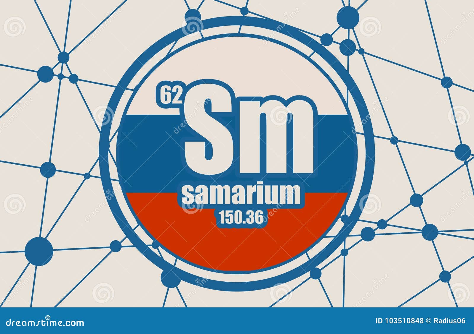 Samarium chemical element. stock vector. Illustration of russia - 103510848