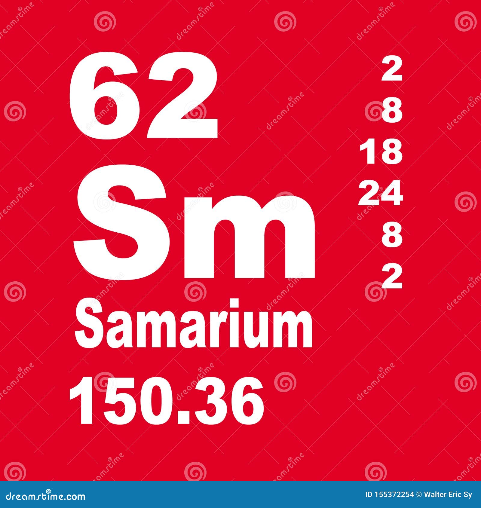 Periodic Table of Elements: Samarium Stock Illustration - Illustration ...