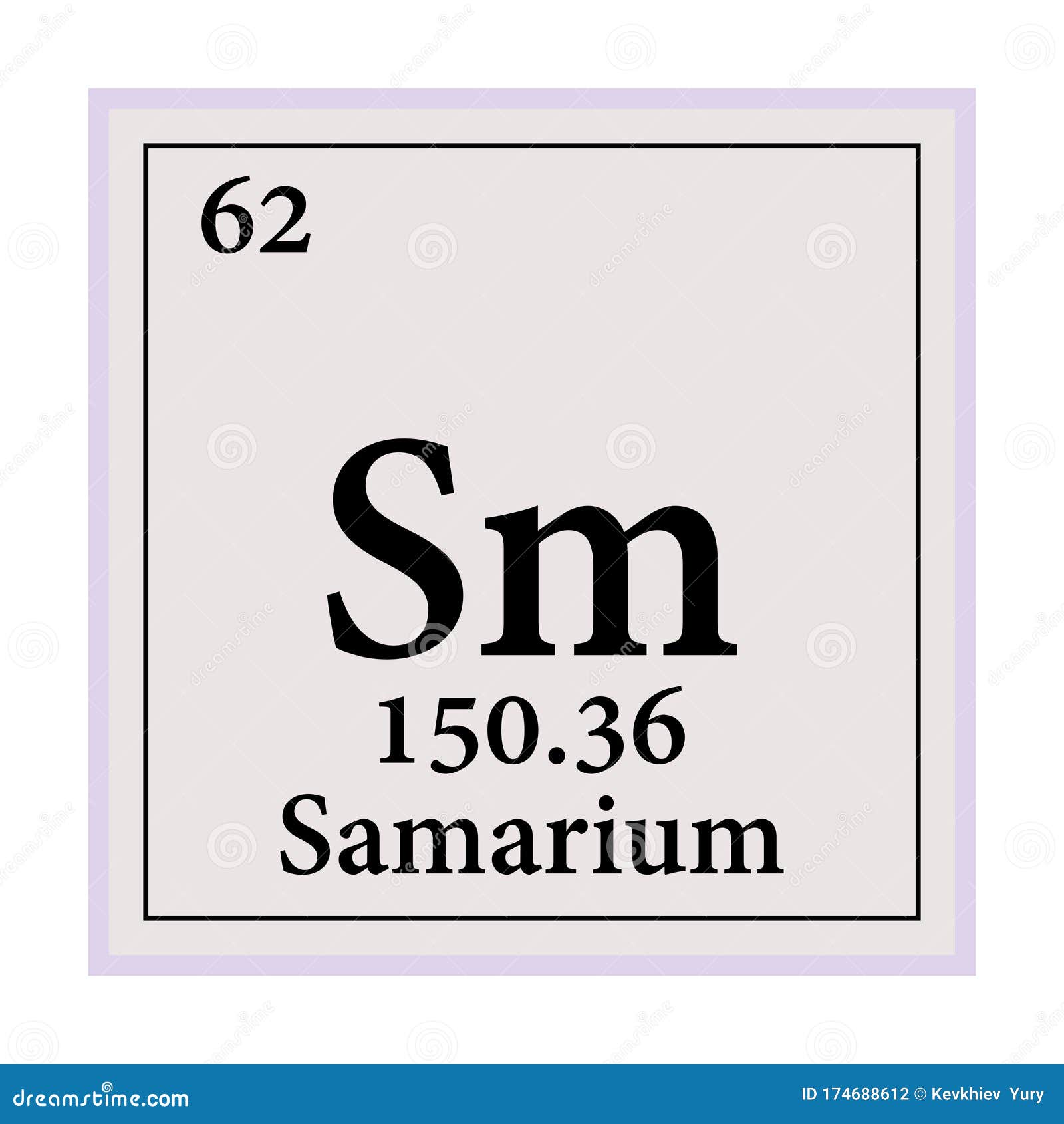 Samarium Periodic Table of the Elements Vector Illustration Eps 10 ...