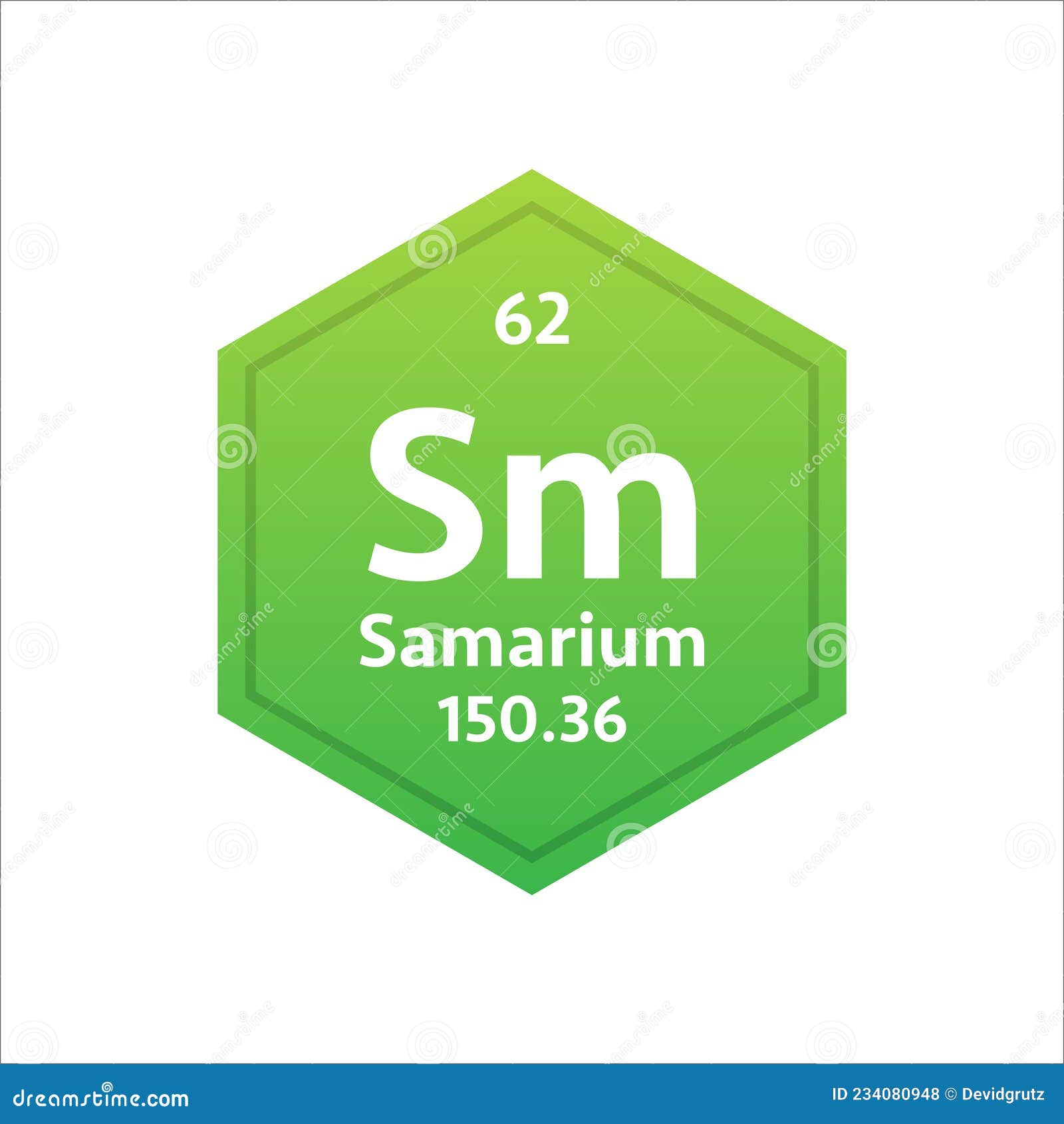 Samarium 62 Element. Alkaline Earth Metals. Chemical Element Of ...