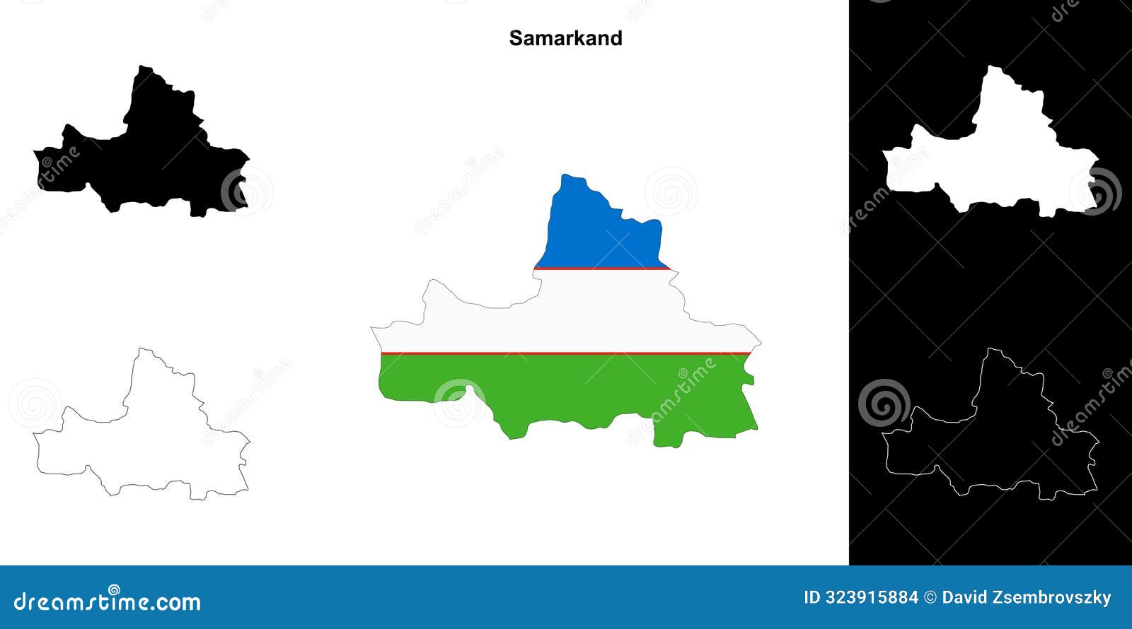 Samarkand Outline Map Vector Illustration | CartoonDealer.com #323915884