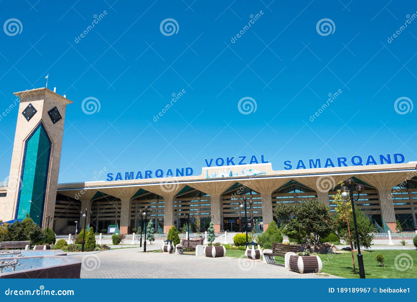 Samarkand Railway Station in Samarkand, Uzbekistan Editorial ...