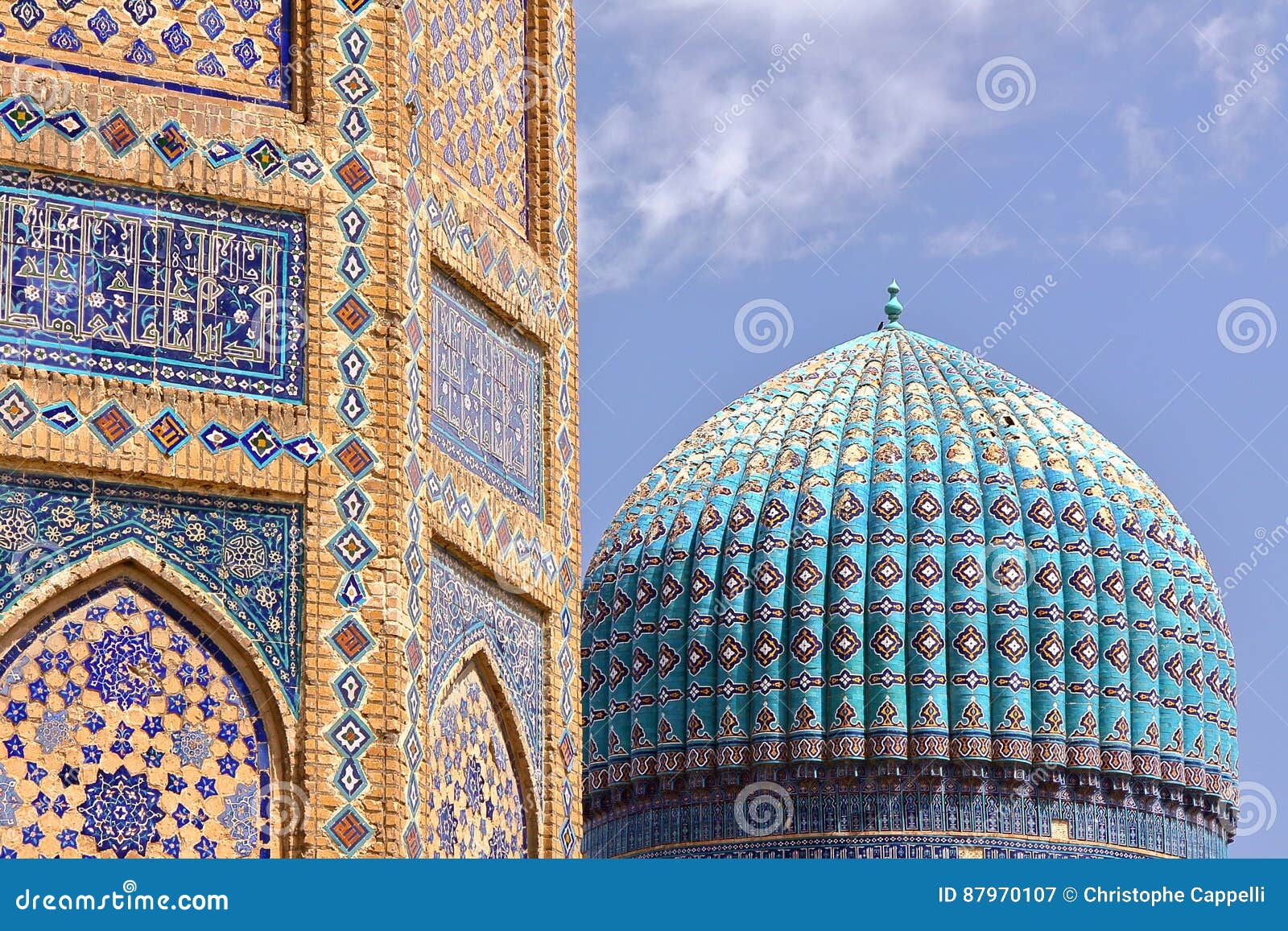 SAMARKAND, UZBEKISTAN: Architectural Detail of Bibi Khanum Mosque Stock ...