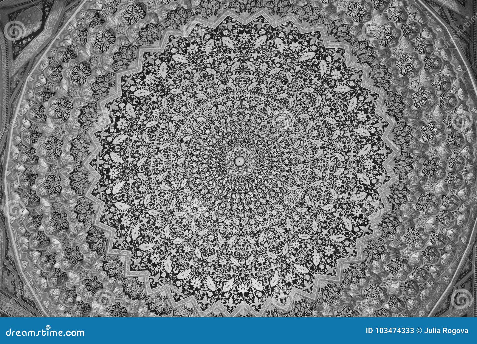 Samarkand, Uzbekistan: Black and White Oriental Pattern Stock Image ...