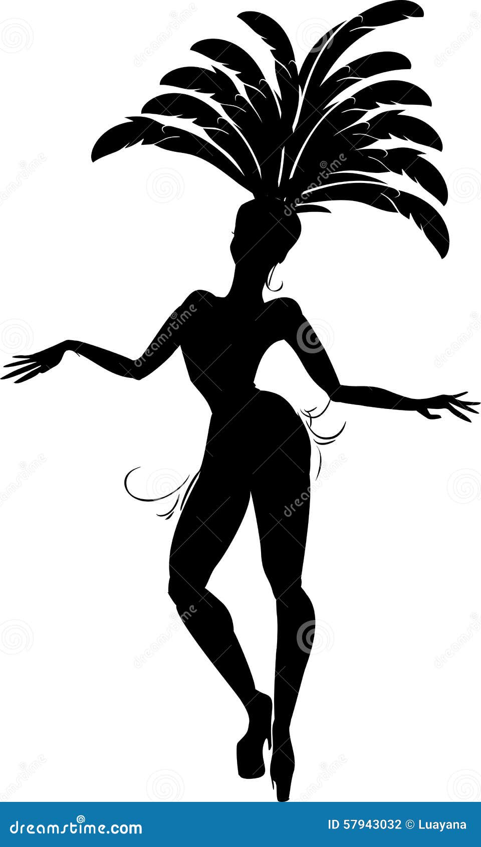 Samba Dancer ilustración del vector. Ilustración de copacabana - 57943032