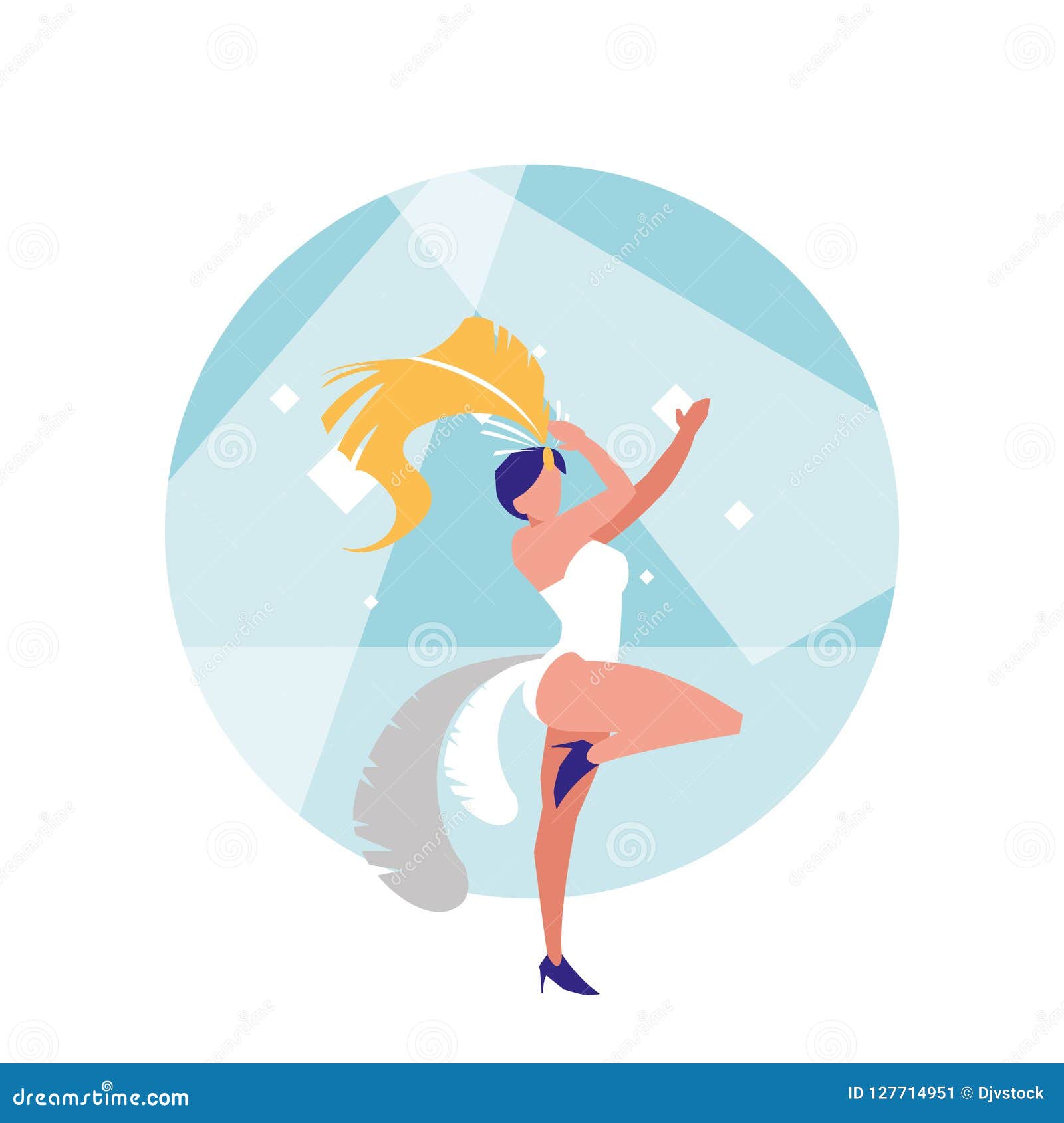 Samba dancer isolated icon stock vector. Illustration of carnival ...