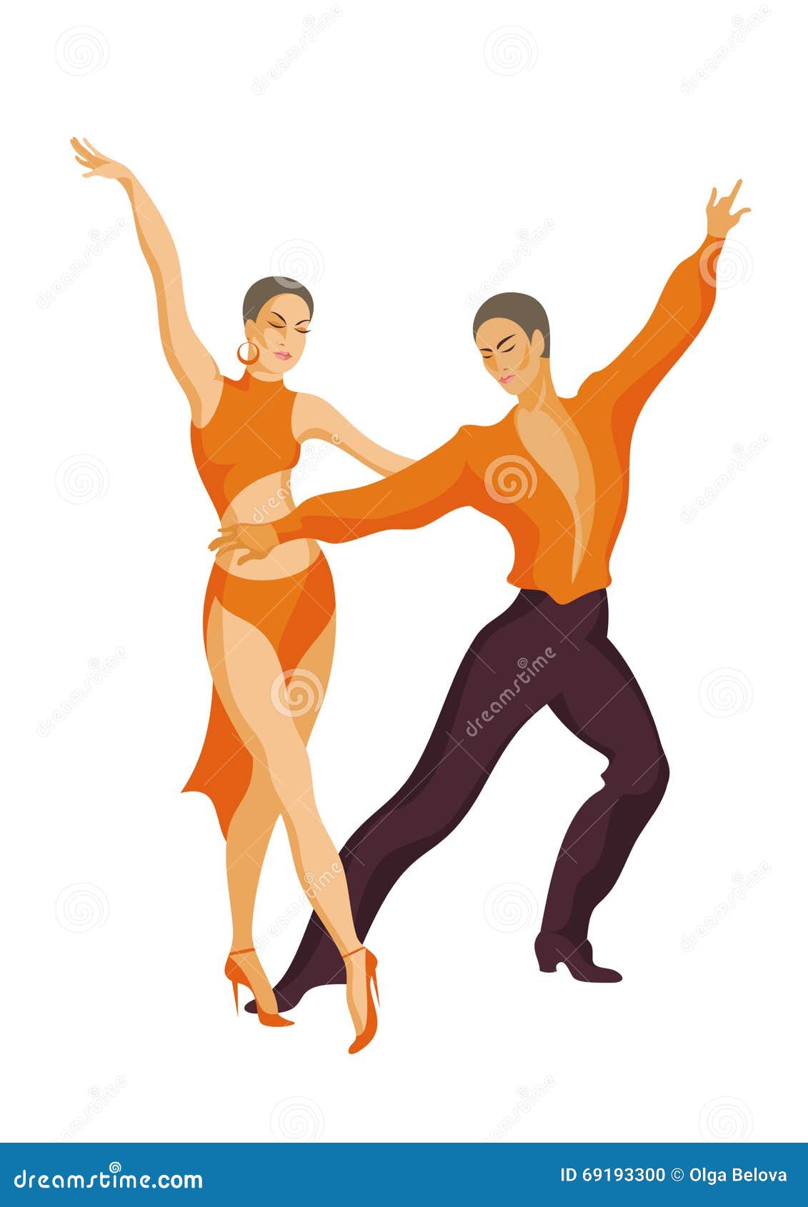 Samba de la danza ilustración del vector. Ilustración de pares - 69193300