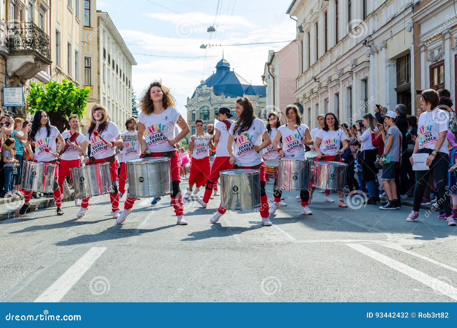 Samba Group on Street Performance Playing on Drums. Editorial ...