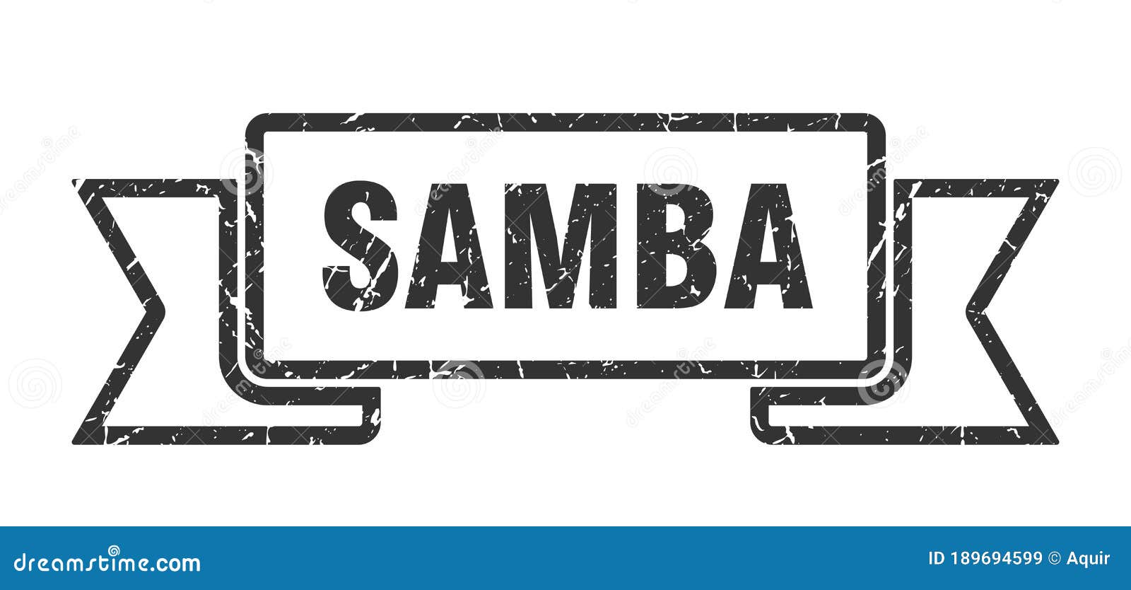 Samba ribbon. stock vector. Illustration of textured - 189694599