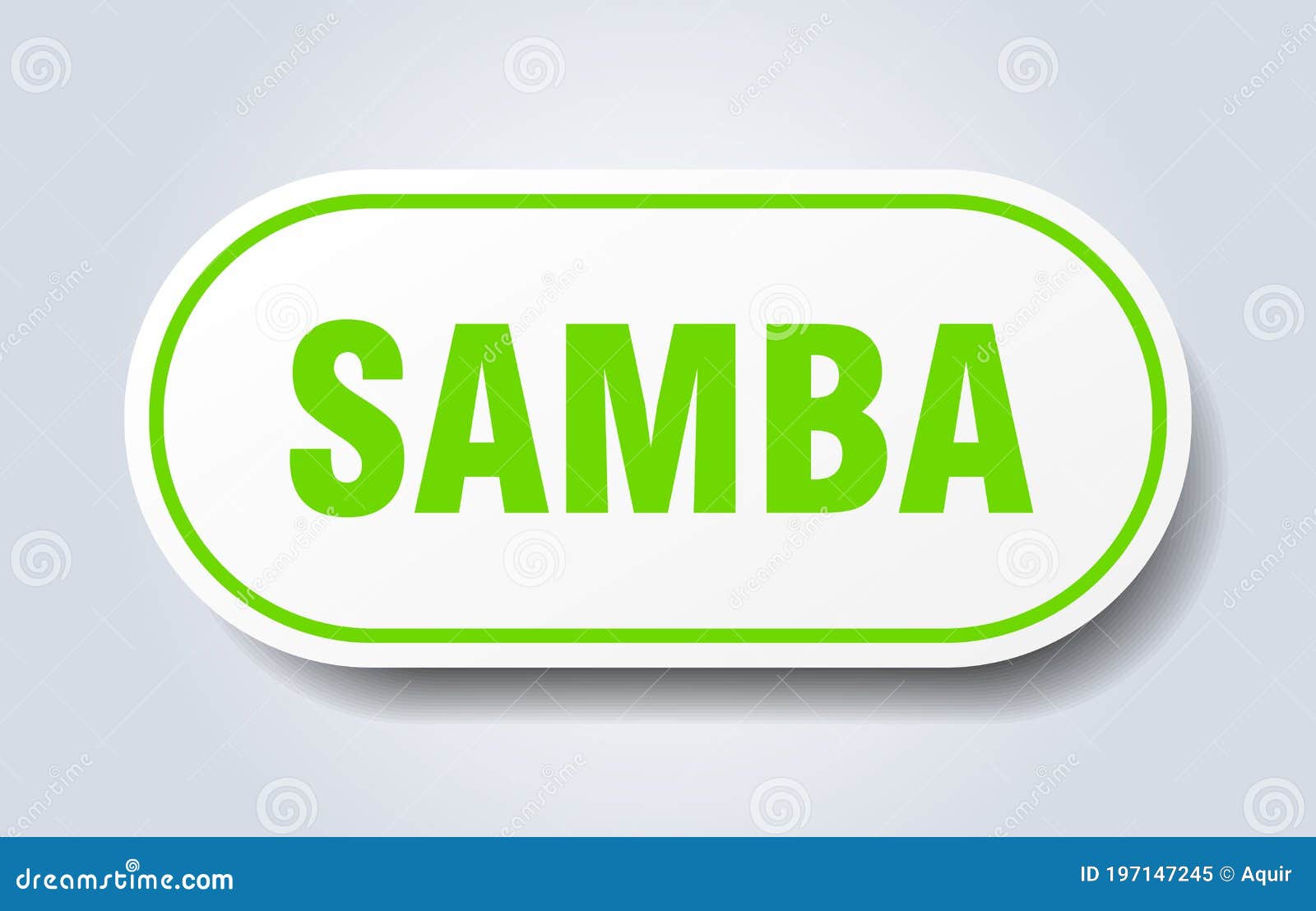 Samba sticker. stock vector. Illustration of vector - 197147245