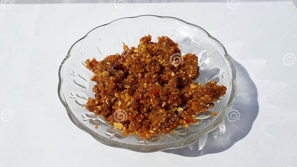 Sambal Pecel or Sambal Kacang or Peanut Sauce on Bowl Isolated on White ... Sambal Pecel or Sambal Kacang or Peanut Sauce on Bowl Isolated on White ...