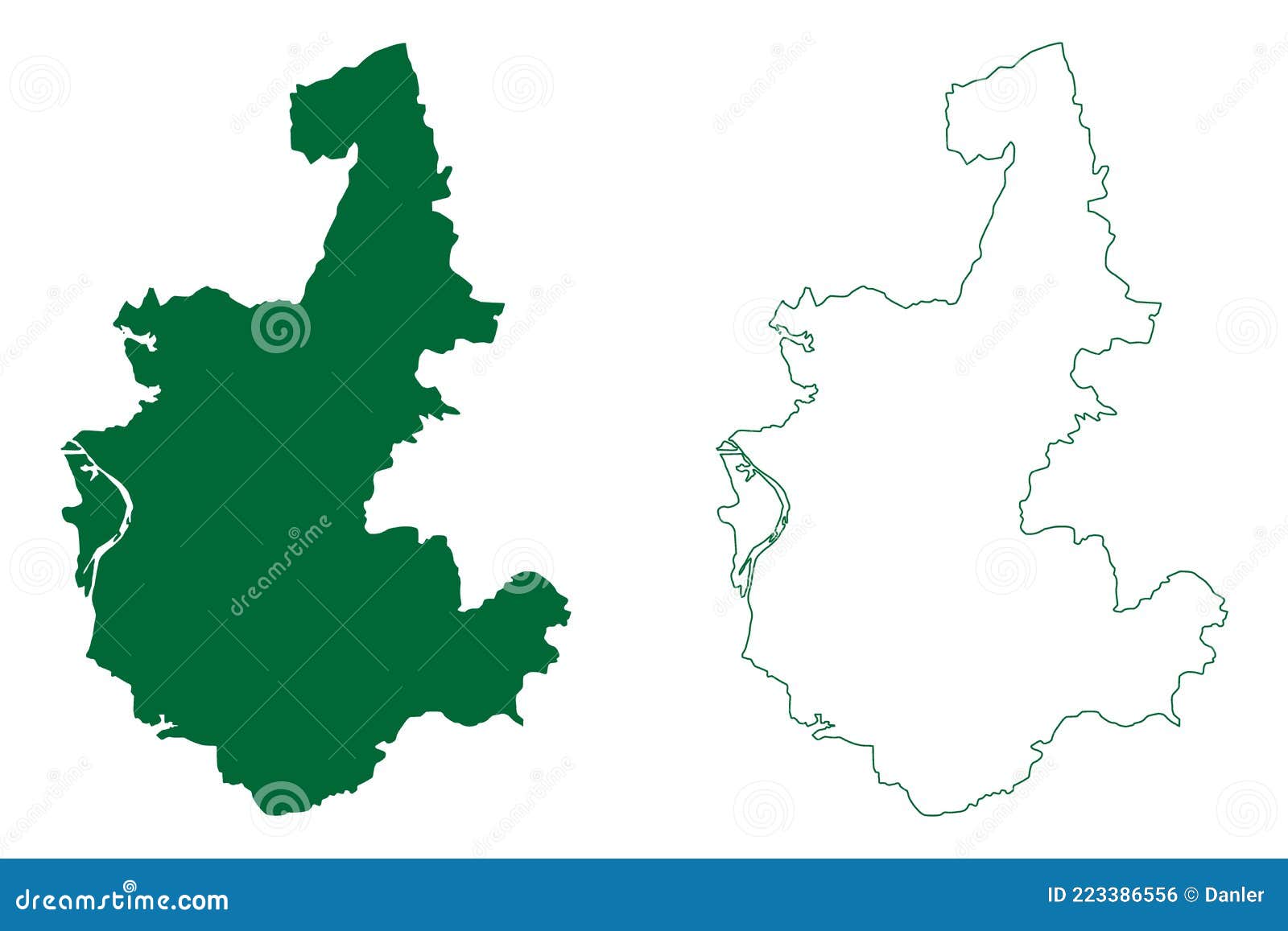 Sambalpur District Odisha State, Republic of India Map Vector ...