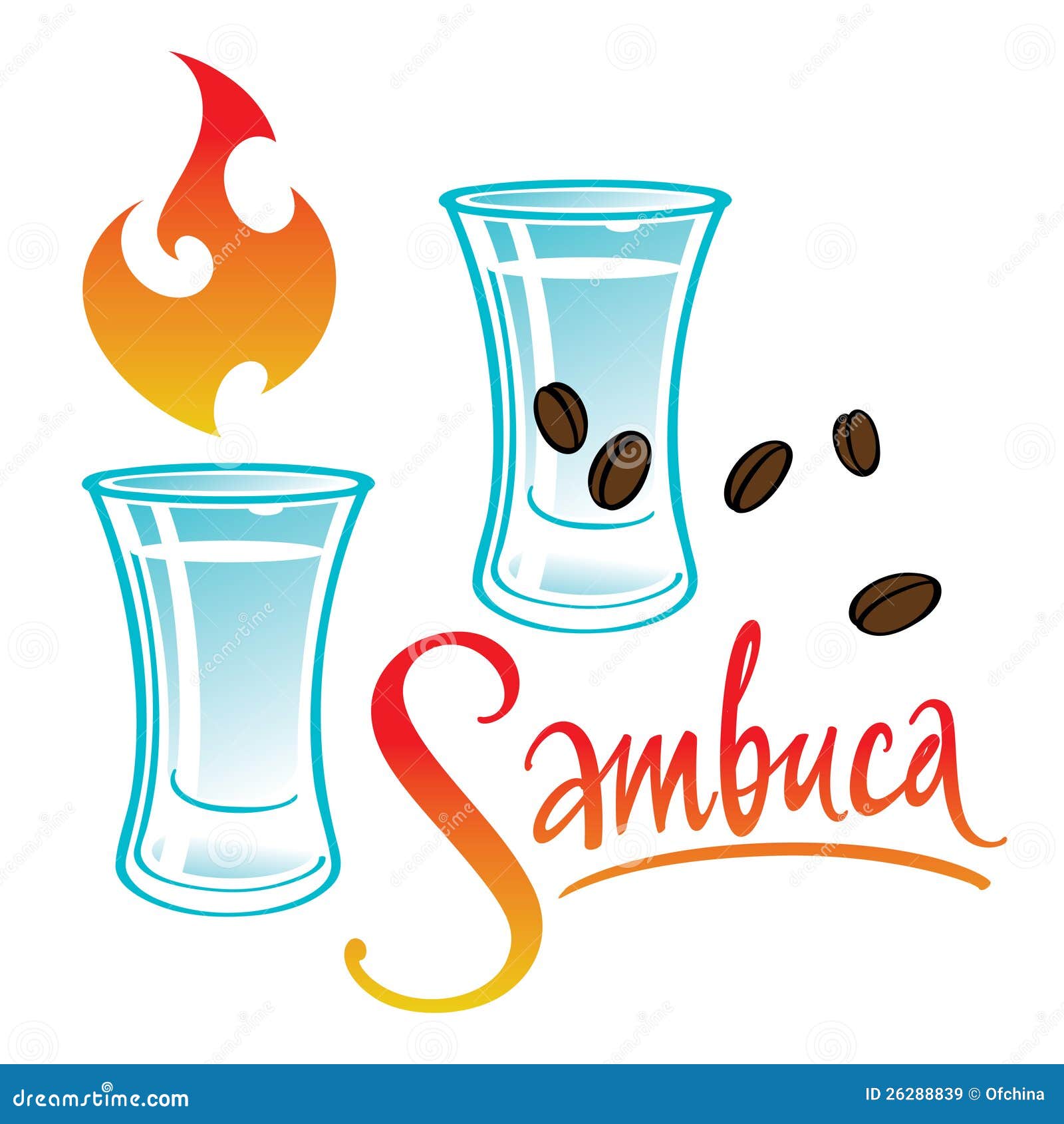 Sambuca stock vector. Illustration of leisure, cafe, dinner - 26288839
