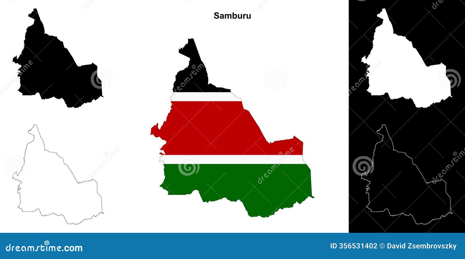 Samburu Outline Map Cartoon Vector | CartoonDealer.com #360471149
