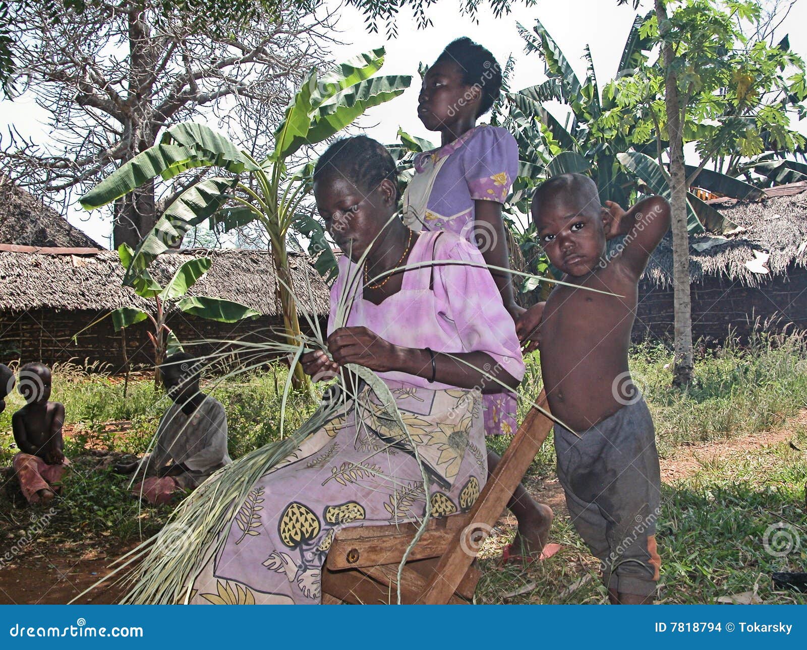 Samburu Woman Weaving Rattan Editorial Stock Image - Image of dress ...