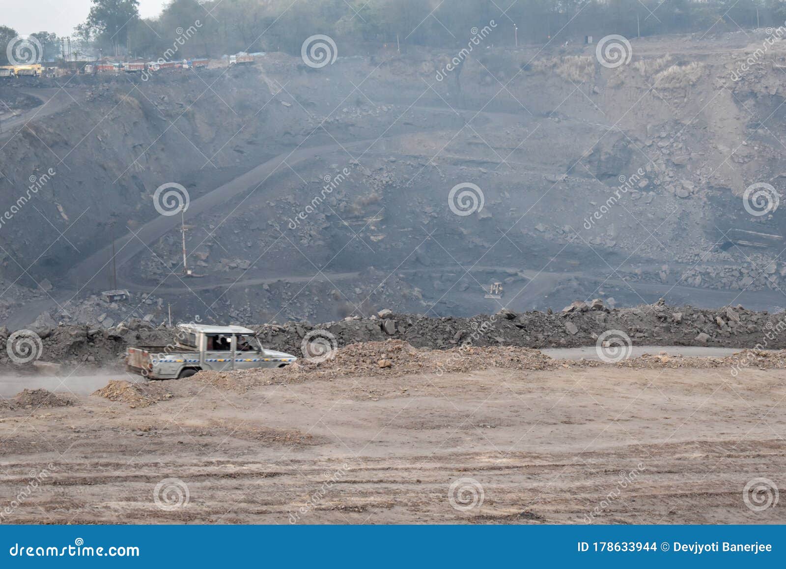 Photo of an Open-cast Coal Mining Stock Photo - Image of large, mining ...