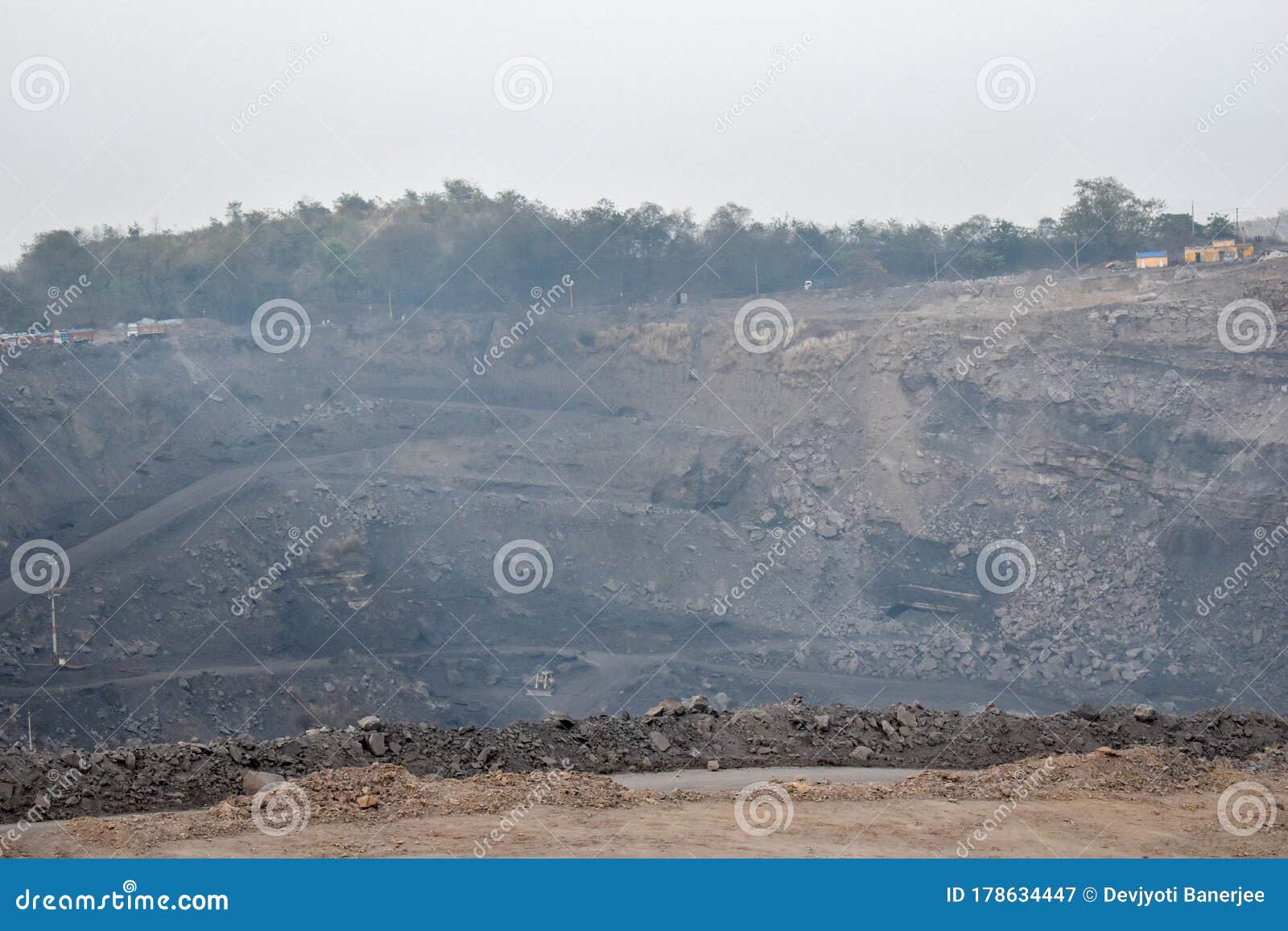 Photo of an Open-cast Coal Mining Stock Image - Image of environment ...