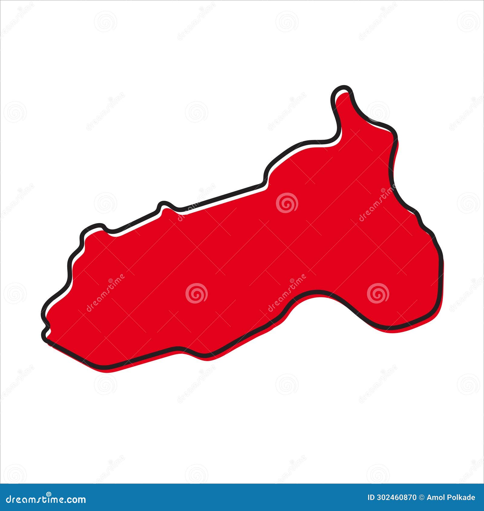 Samdrup Jongkhar District of Bhutan Vector Map Illustration Stock ...