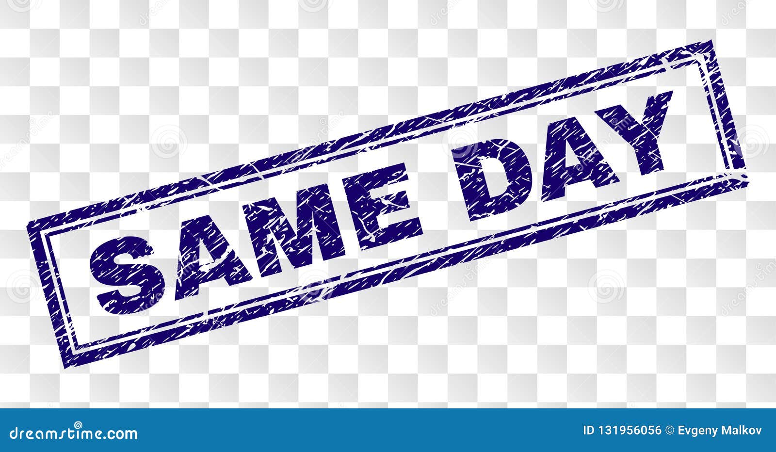 Scratched SAME DAY Rectangle Stamp Stock Vector - Illustration of ...