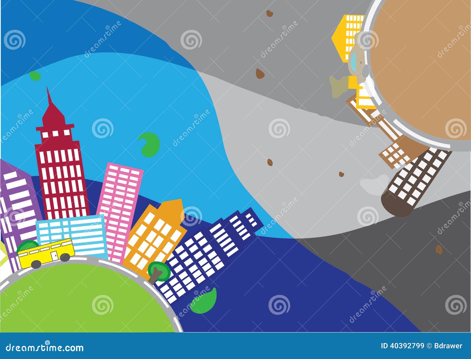 World Map With Same Faces Every Destination Vector Illustration ...