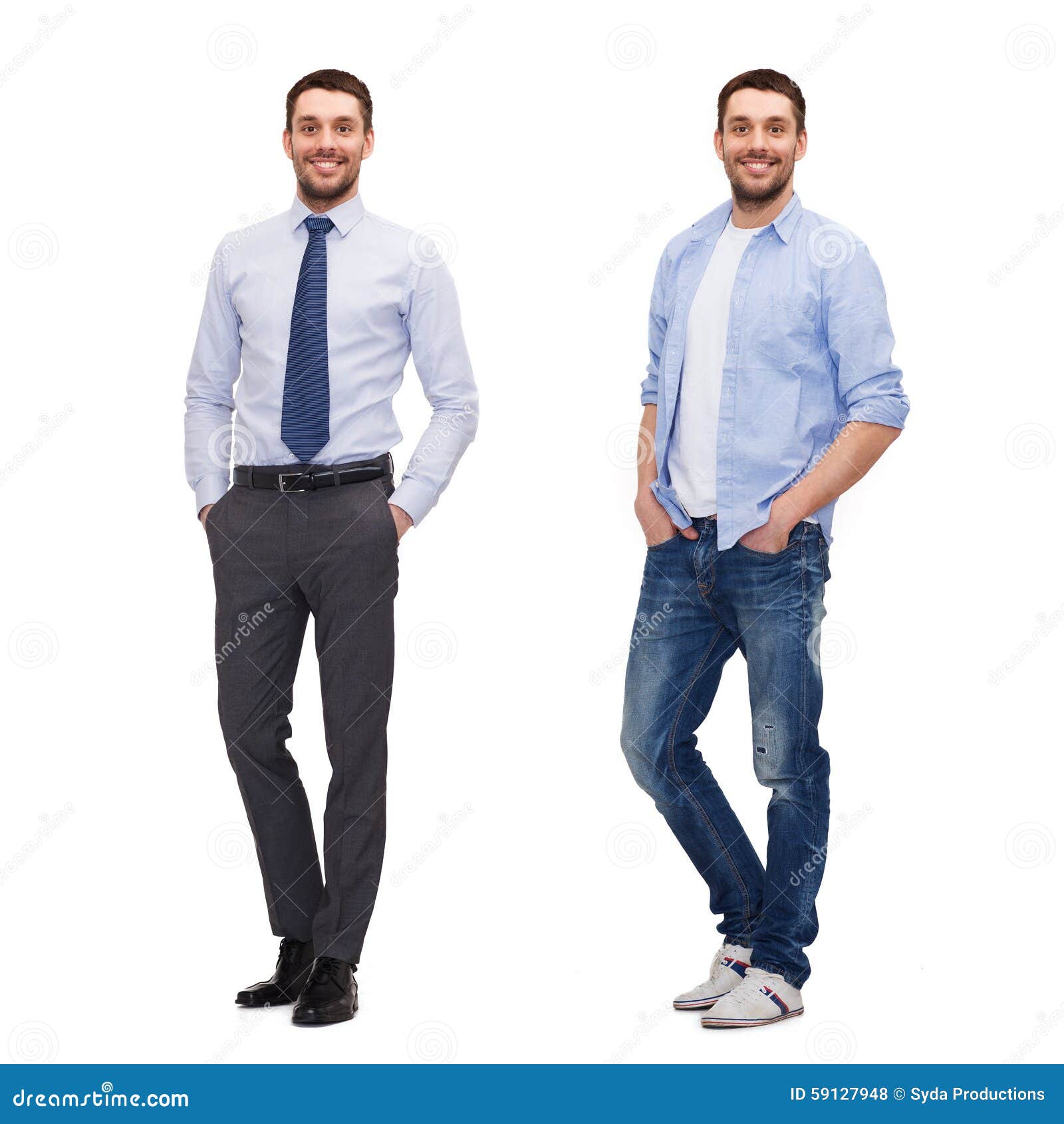 Same Man in Different Style Clothes Stock Photo - Image of elegant ...