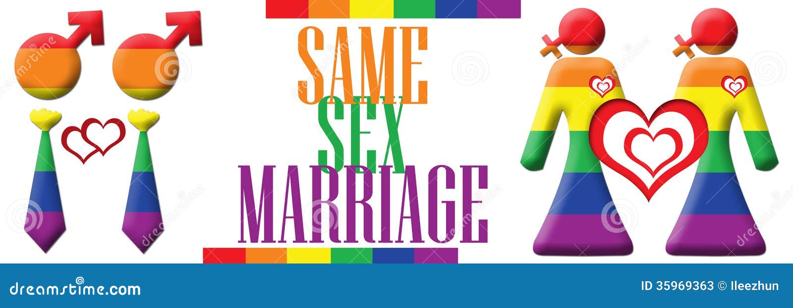 Same Sex Marriage Banner Stock Illustration Illustration Of Community