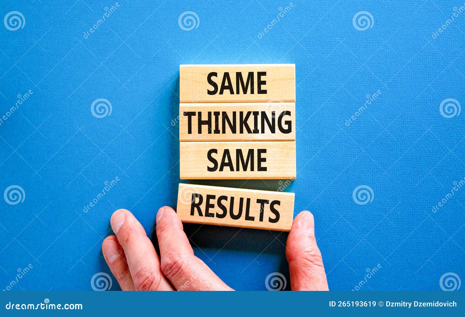 Same Thinking and Results Symbol. Concept Word Same Thinking Same ...