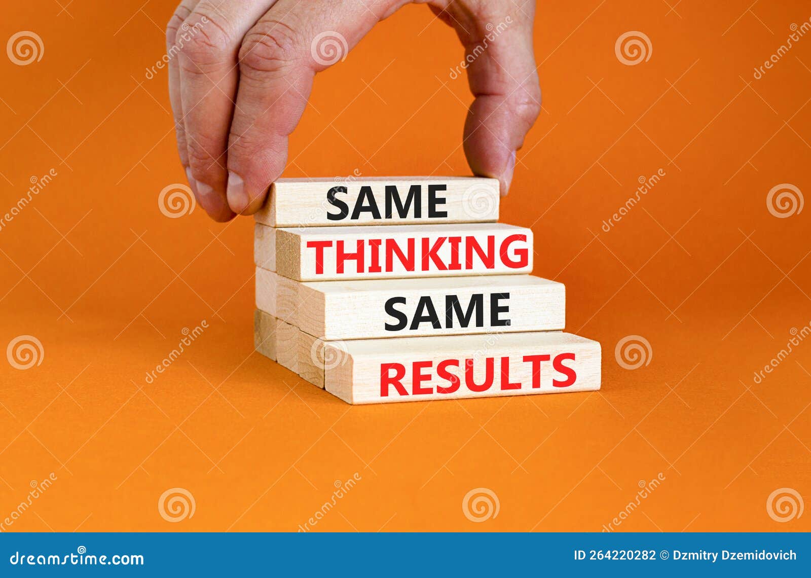 Same Thinking and Results Symbol. Concept Word Same Thinking Same Results on Wooden Blocks Stock ...