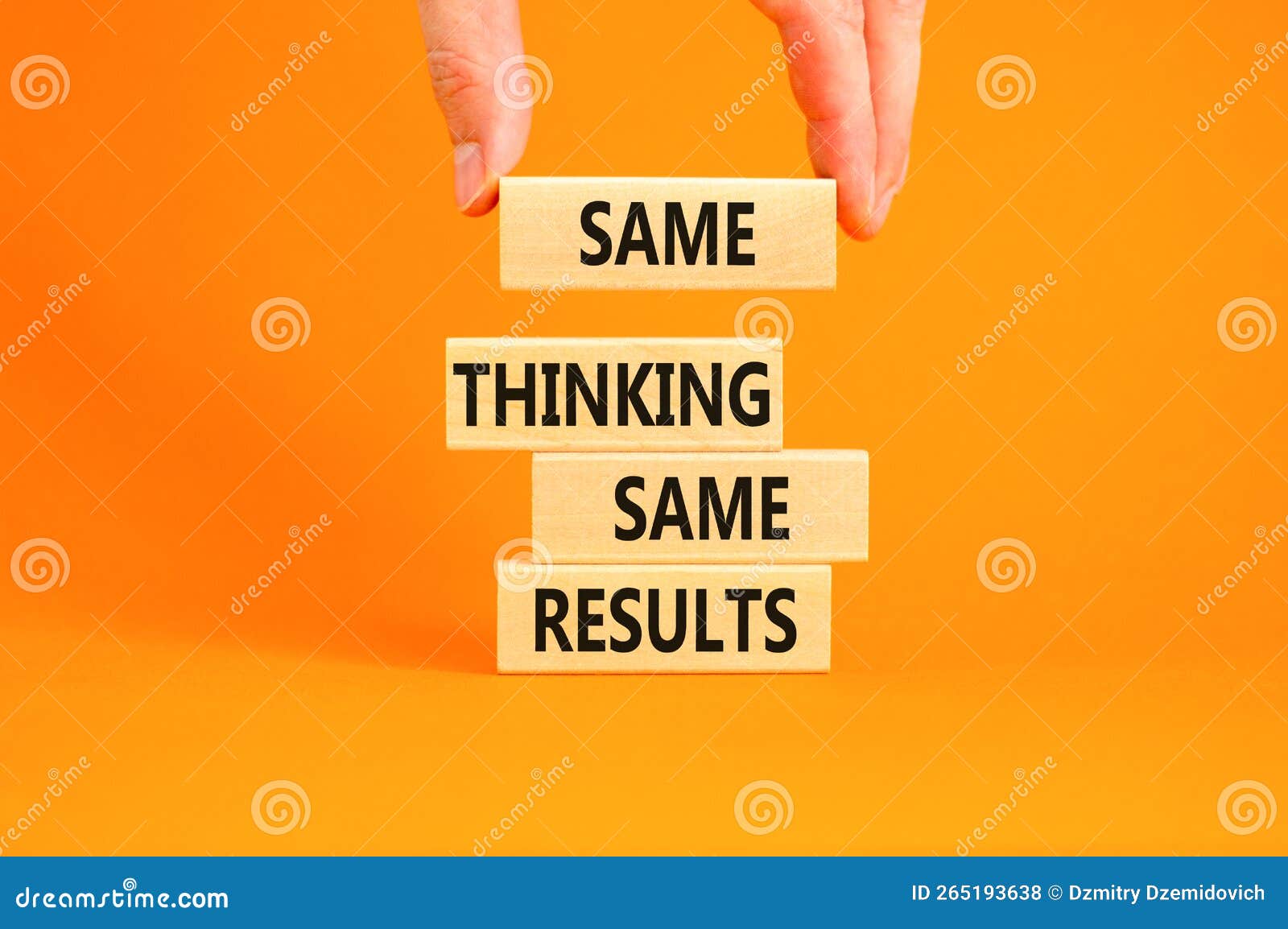 Same Thinking and Results Symbol. Concept Word Same Thinking Same ...