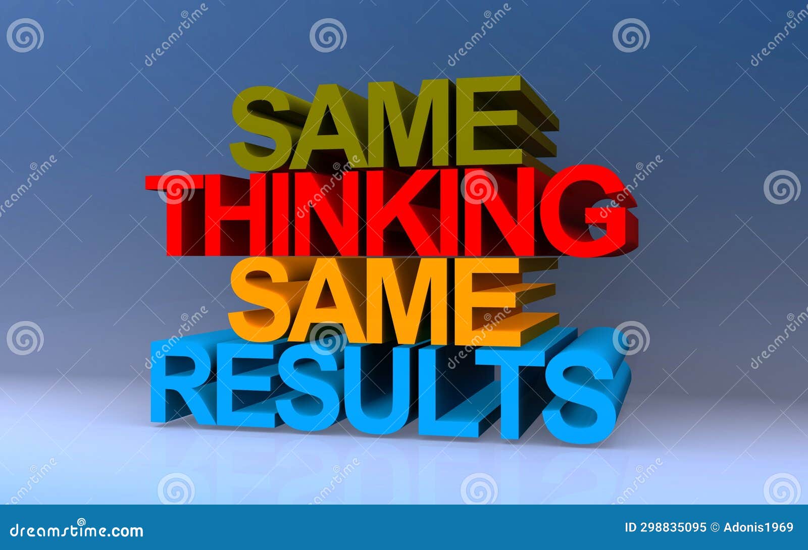 Same Thinking Same Results on Blue Stock Illustration - Illustration of ...