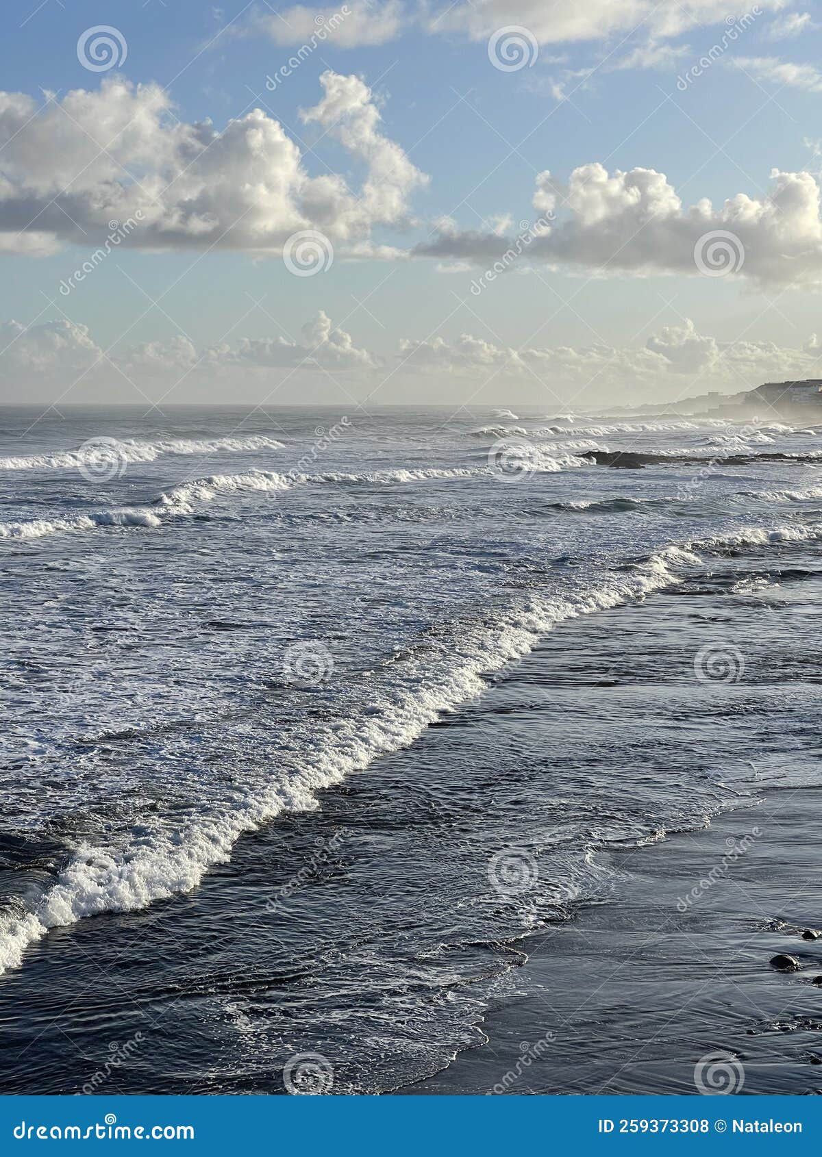 The Stormy and Calm Coast of the Atlantic Ocean Stock Photo - Image of ...