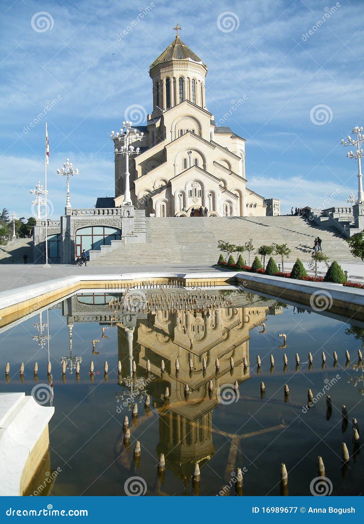 Sameba cathedral stock image. Image of blue, water, sameba - 16989677
