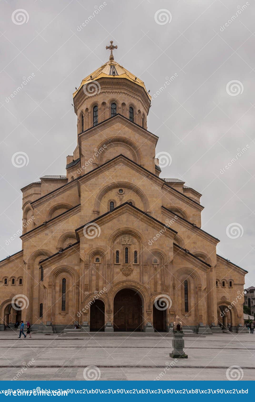 Sameba Cathedral (Holy Trinity Cathedral), Georgia, Tbilisi, View from ...