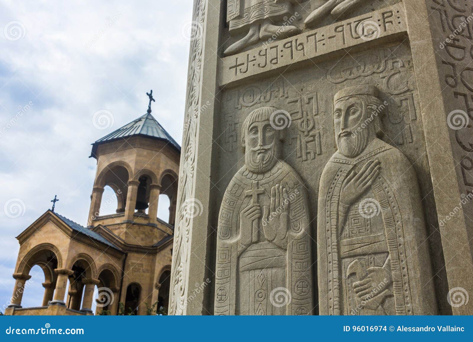 Sameba Cathedral. stock photo. Image of landmark, dome - 96016974