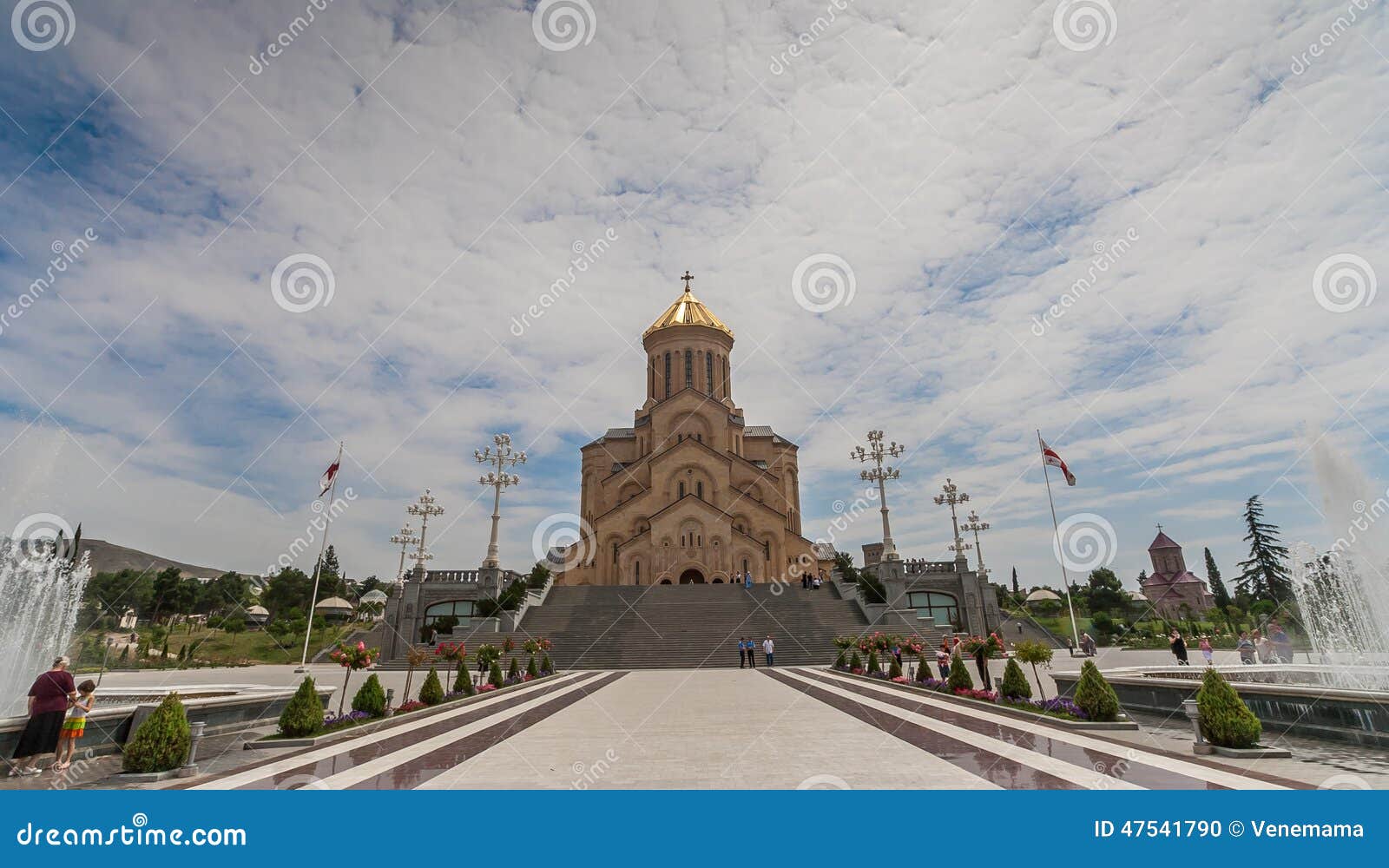 Sameba Orthodox Cathedral in Tbilisi Editorial Image - Image of ...