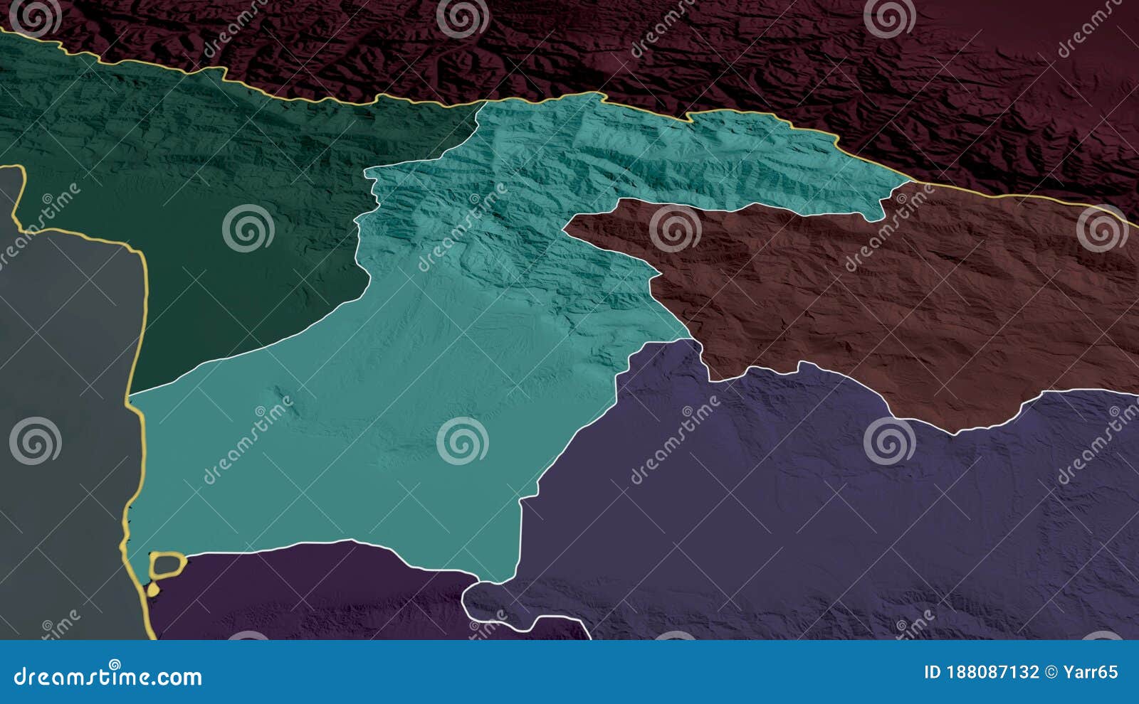 Samegrelo-Zemo Svaneti, Georgia - Highlighted. Administrative Stock ...