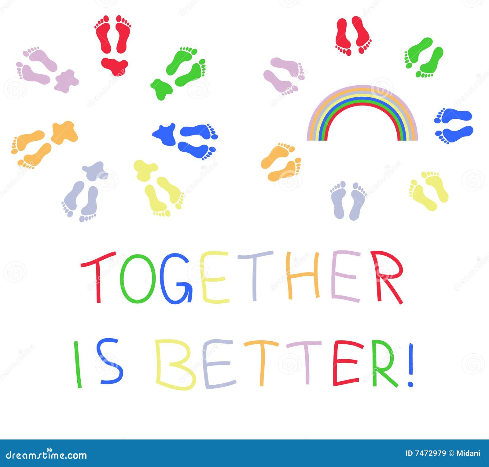 Samen is beter vector illustratie. Illustration of diversiteit - 7472979