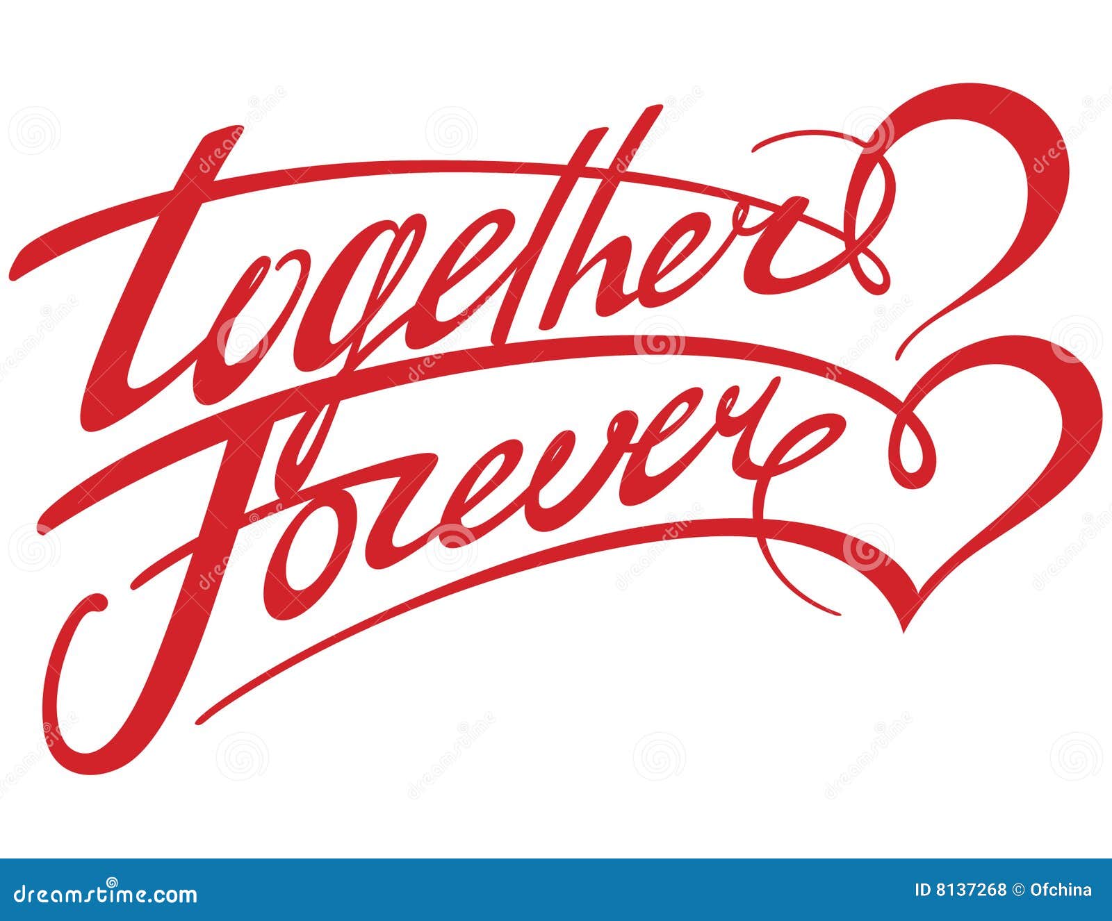 Samen voor altijd vector illustratie. Illustration of valentijn - 8137268