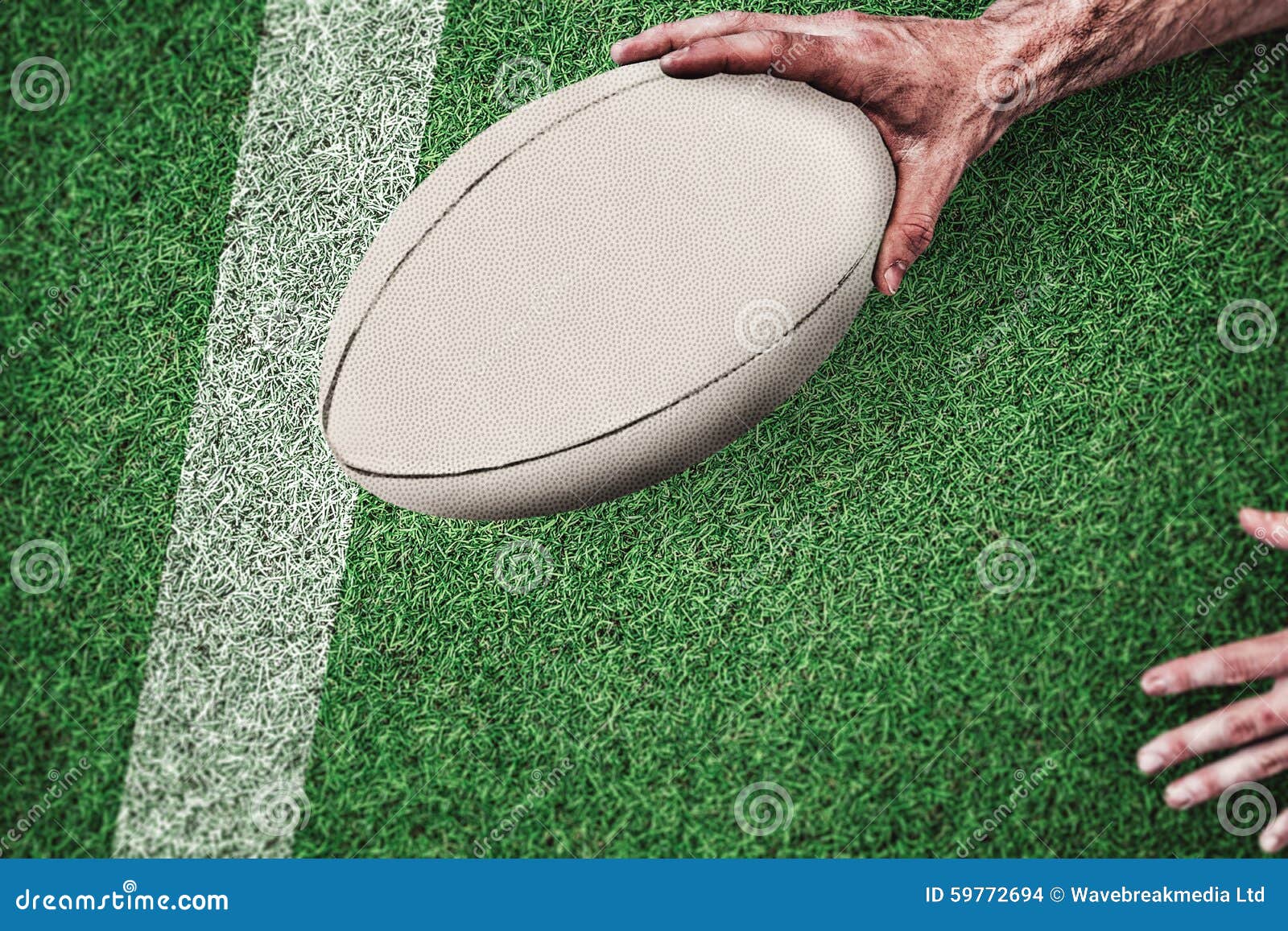 Samengesteld Beeld Van Bebouwd Beeld Van Een Het Rugbybal Van De ...