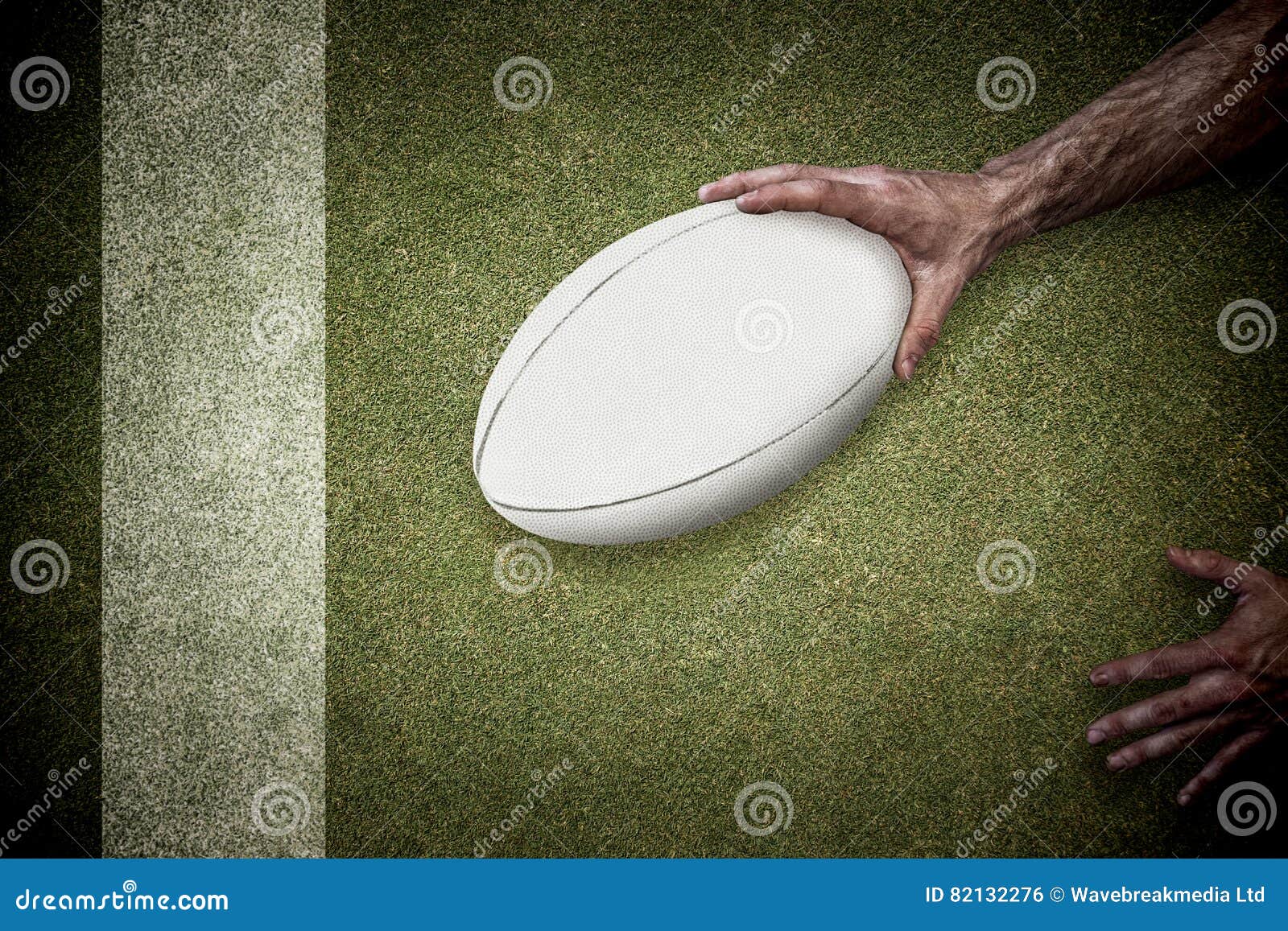 Samengesteld Beeld Van Bebouwd Beeld Van Een Het Rugbybal Van De ...