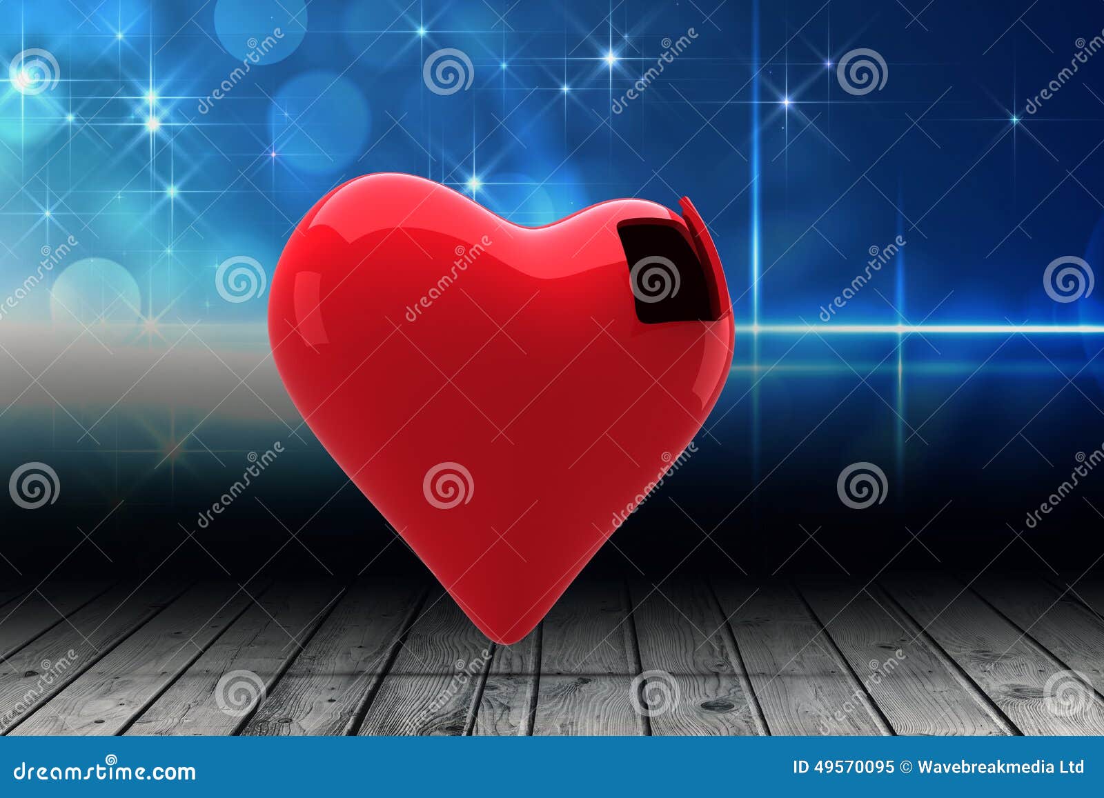 Samengesteld Beeld Van Hart Met Open Deur Stock Illustratie ...